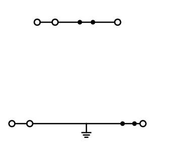 3-conductor, double-deck terminal block;Ground conductor/through ...