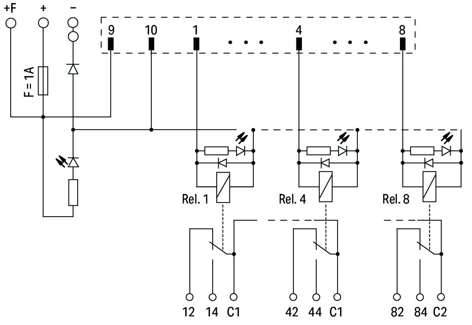 Interface module for system wiring Pluggable connector per DIN 41651 ...